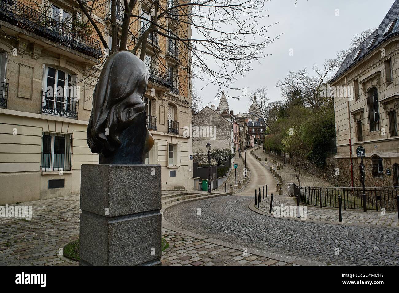 Paris, France - March 2020: Dalida statue at Place Dalida in Montmartre ...