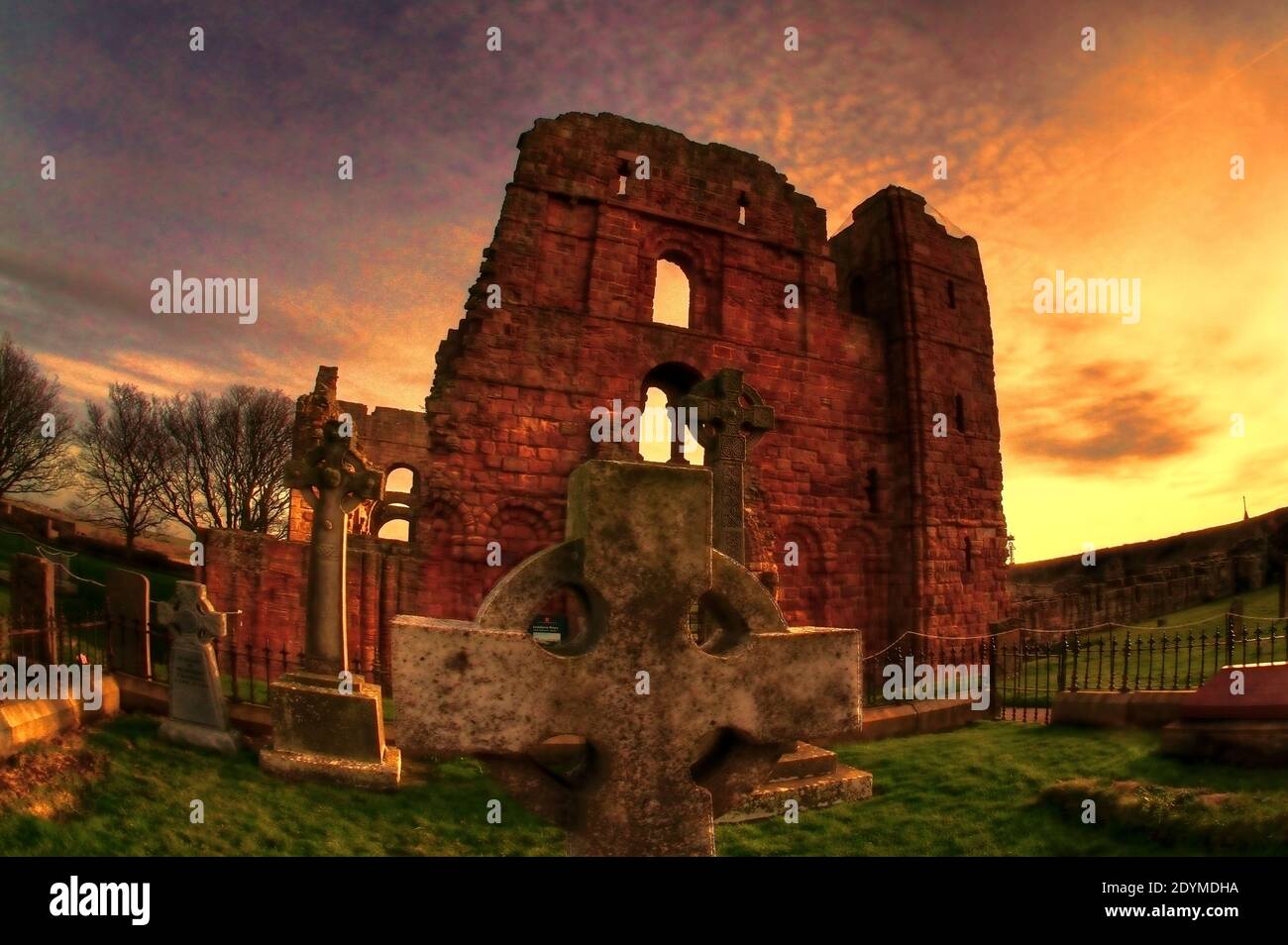 Ruins of Lindisfarne Priory on Holy Island Stock Photo - Alamy