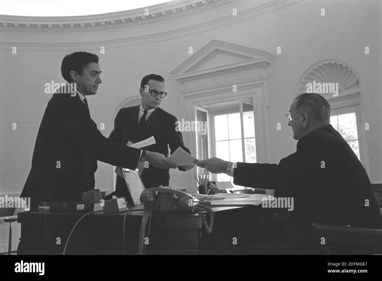 LBJ staff members 1965 Stock Photo - Alamy
