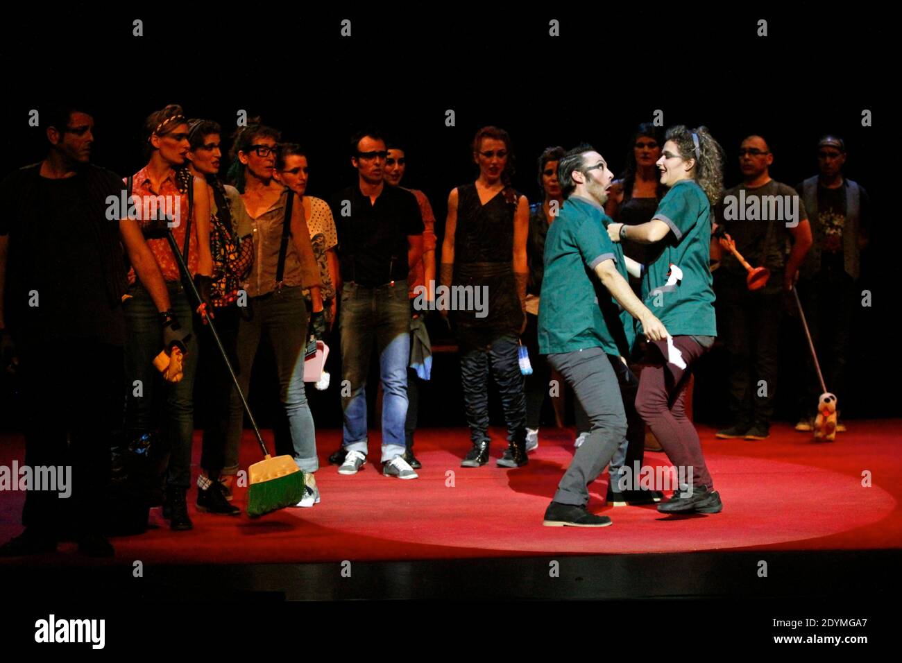 Spanish theater company during the Operetta's general repetition at ...