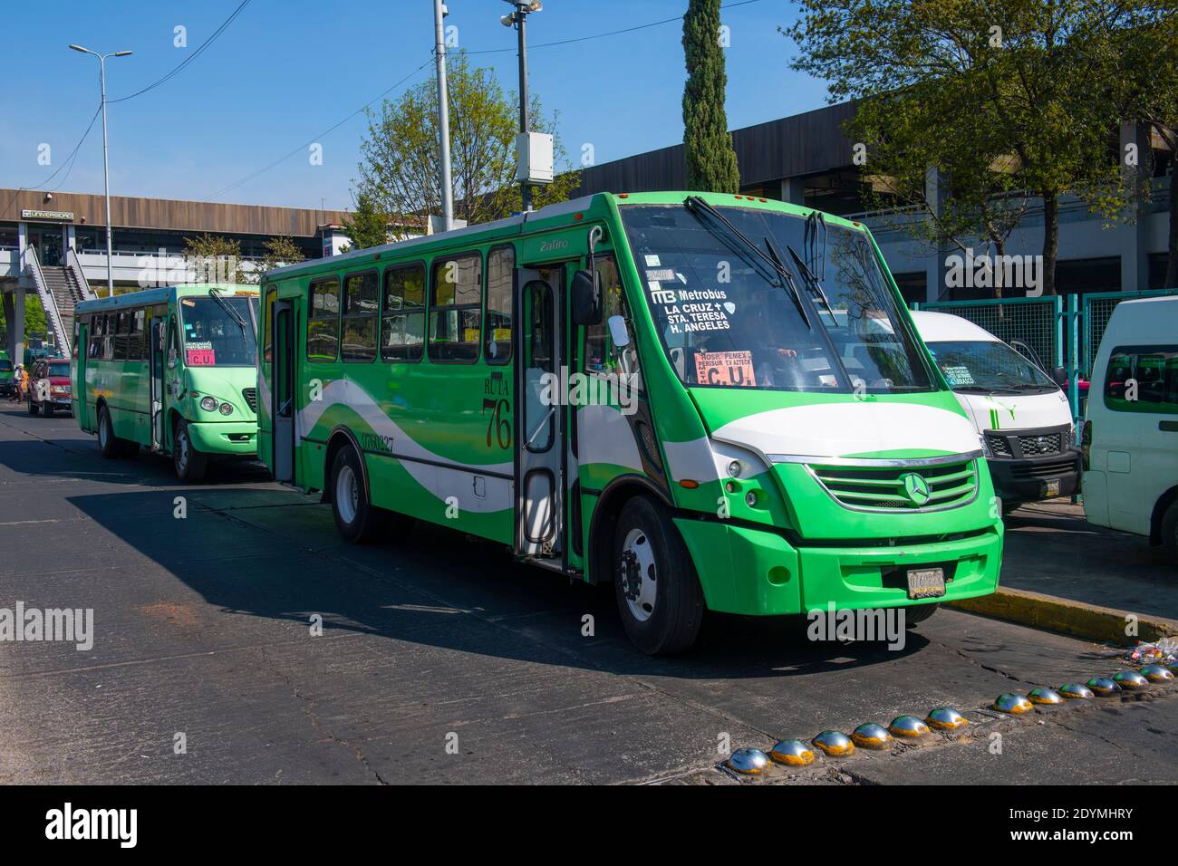 Mexico City Metrobus Route 76 in Universidad station at Mexico City ...