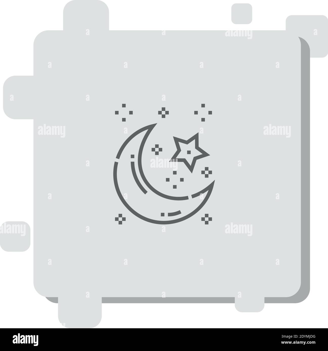 crescent moon vector icon modern simple vector illustration Stock ...