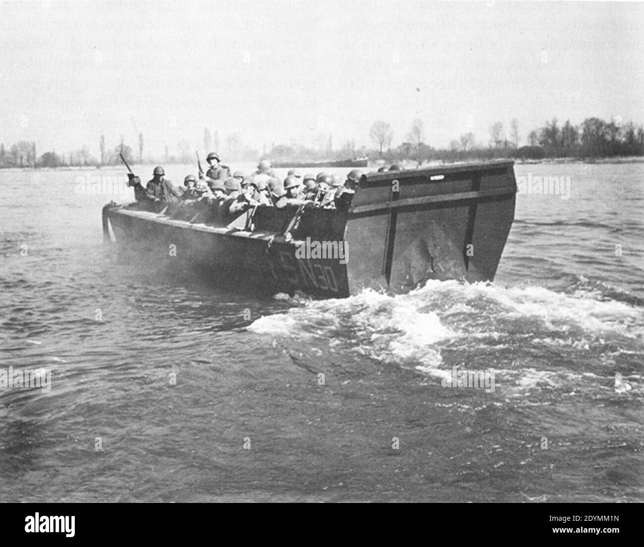 LCVP crossing the Rhine Stock Photo - Alamy