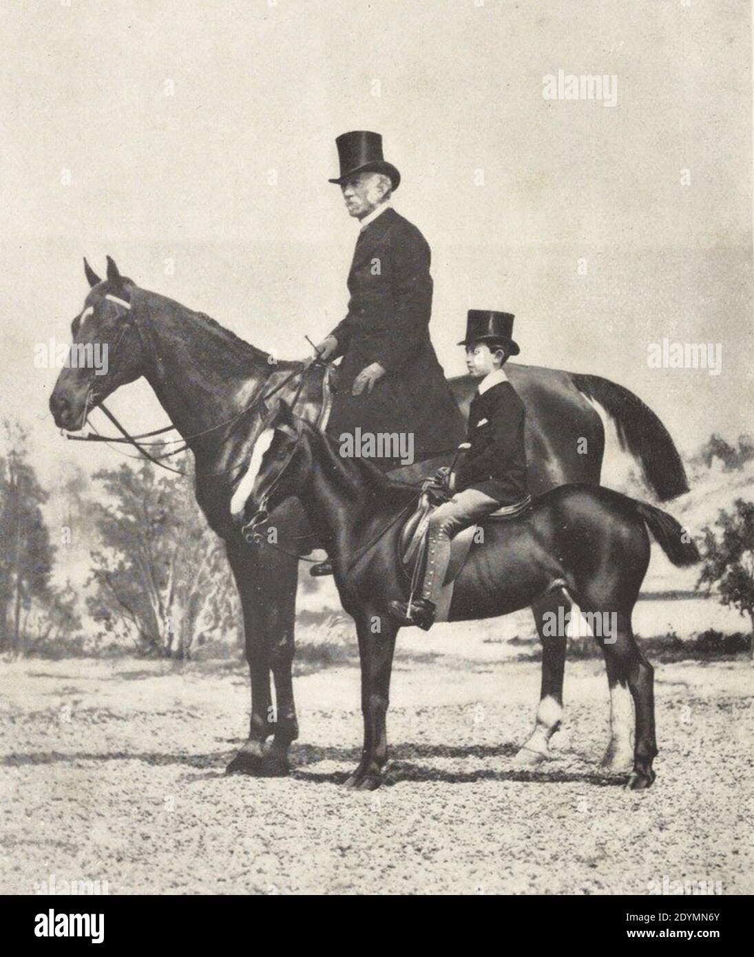 Le baron de La Rochette et son petit-fils Stock Photo - Alamy
