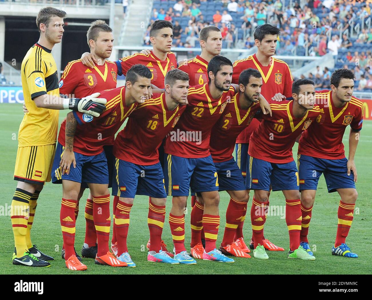 Spain team group during the UEFA European Under 21 Championship Final ...