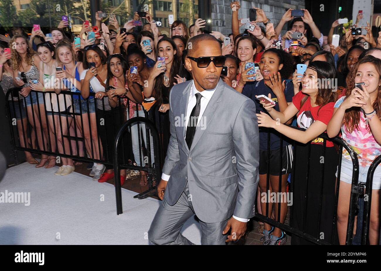 Actor Jamie Foxx attends the premiere of the film White House Down, at ...