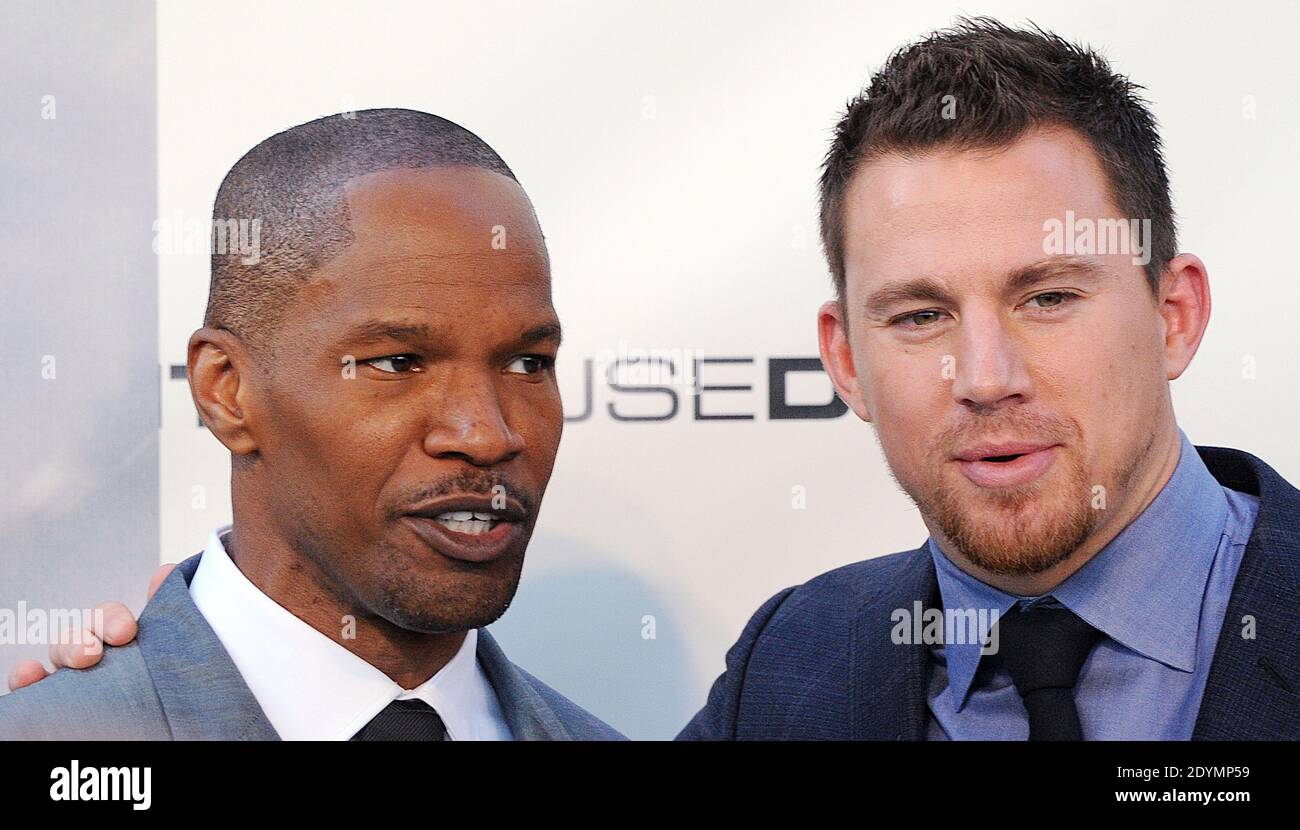Actors Channing Tatum Jamie Foxx attend the premiere of the film White ...