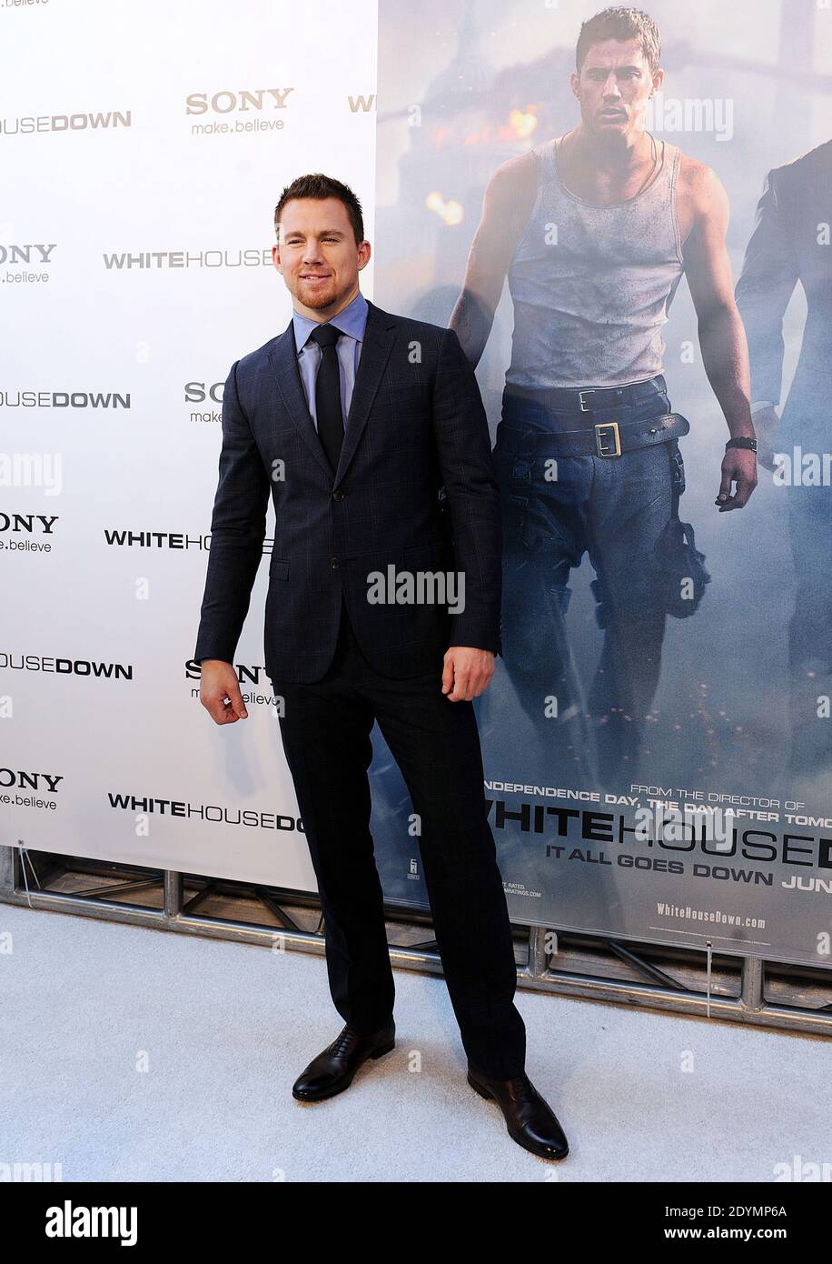 Actor Channing Tatum attends the premiere of the film White House Down ...