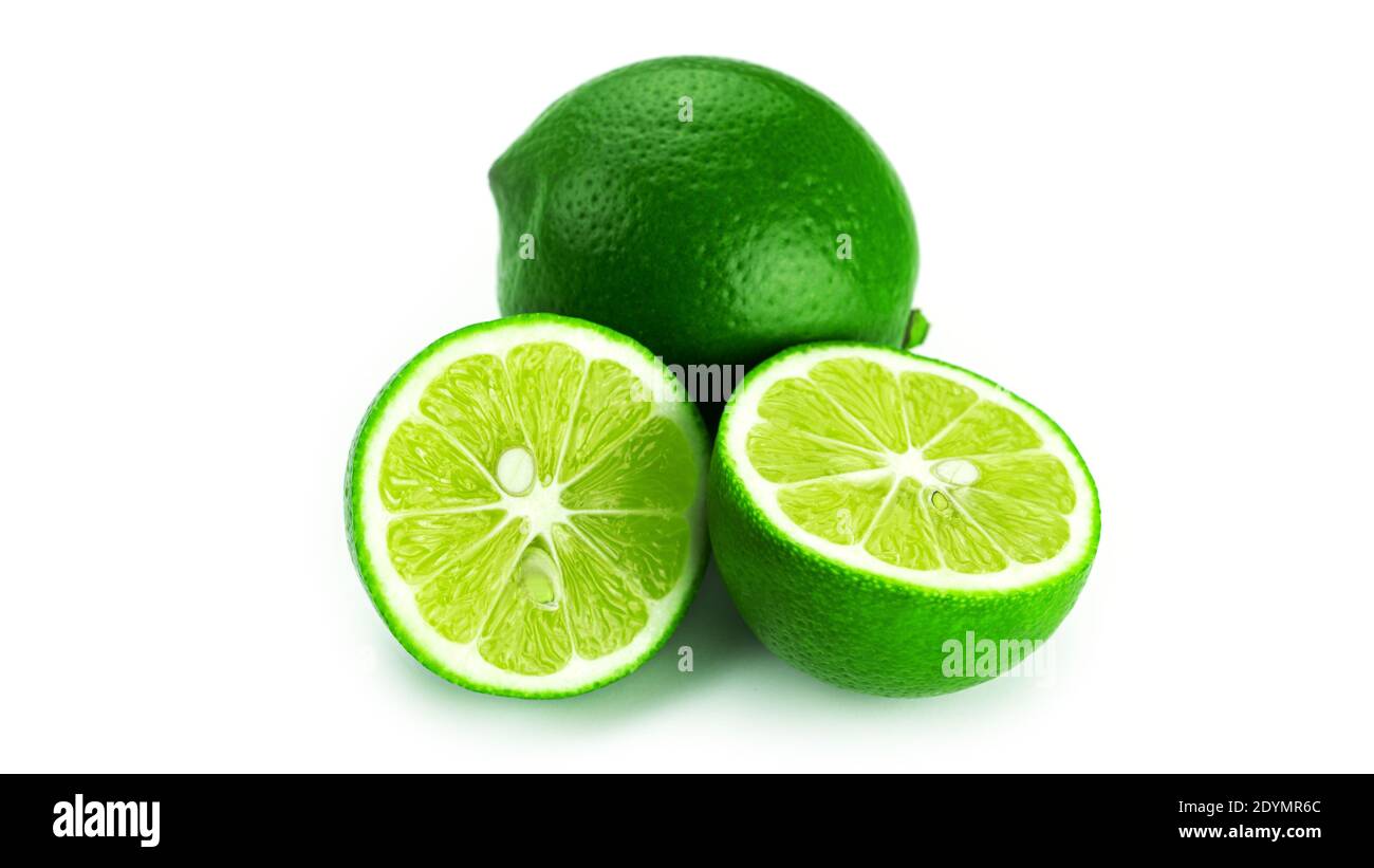 Limes on a white hi-res stock photography and images - Alamy