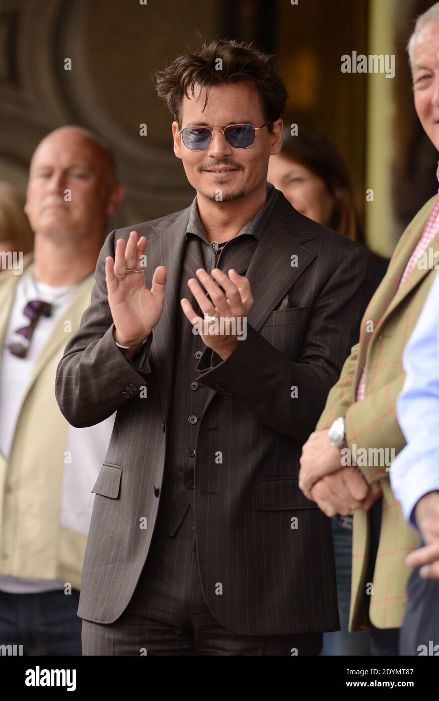 Johnny Depp attends the ceremony honoring Jerry Bruckheimer with a Star ...