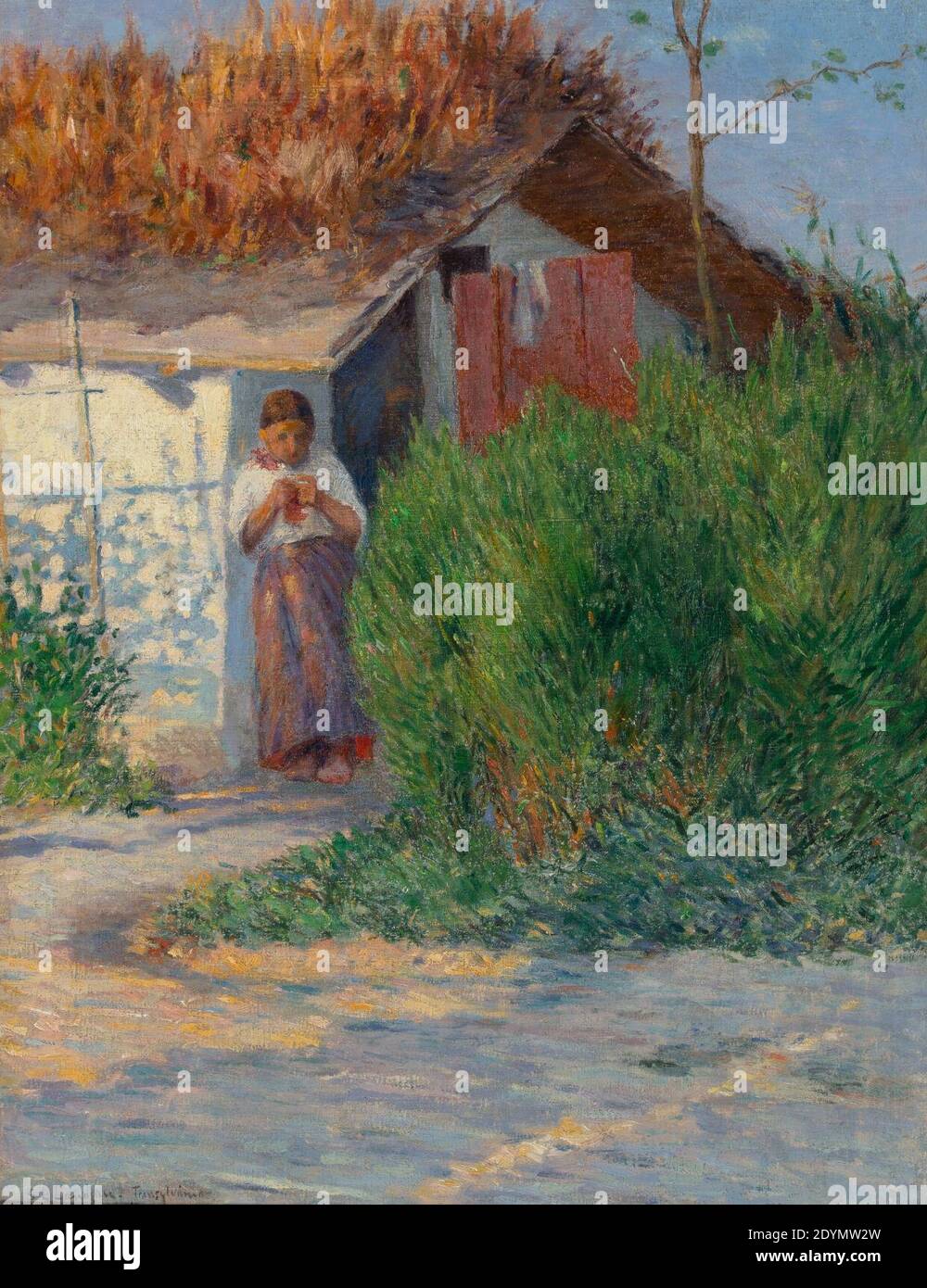 Peasant Girl, Transylvania by Sandor Leopold Landeau, 1894 Stock Photo ...