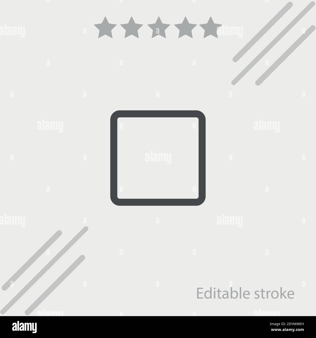 square outline vector icon modern simple vector illustration Stock ...