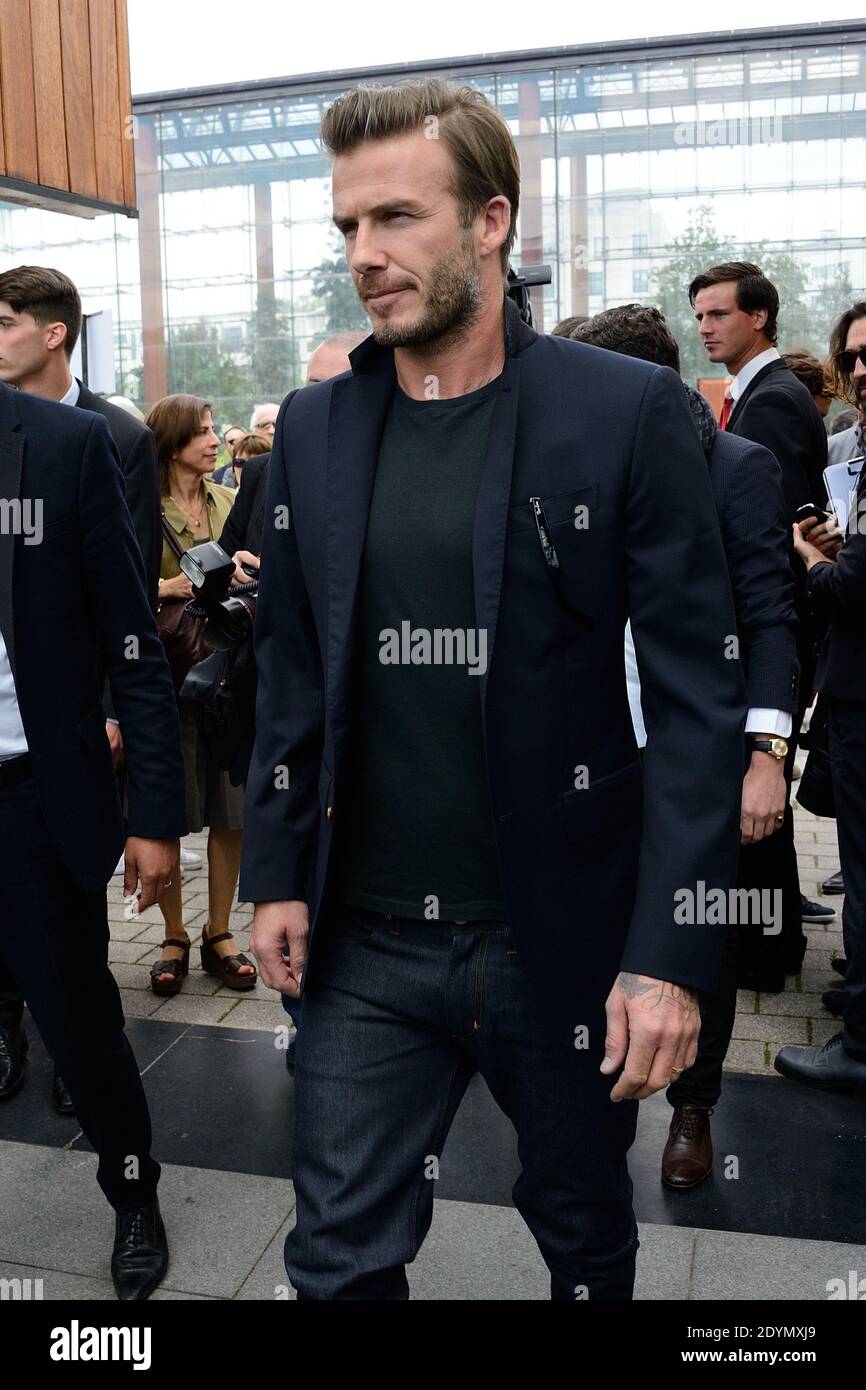 David Beckham attending Louis Vuitton Homme Spring-Summer 2014 Menswear ...