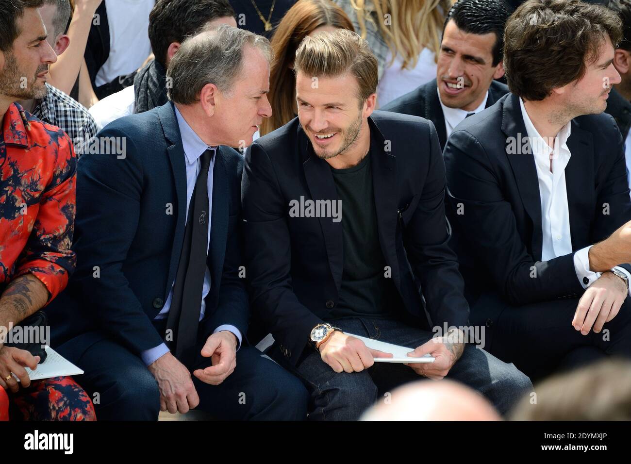 David Beckham attending Louis Vuitton Homme Spring-Summer 2014 Menswear ...