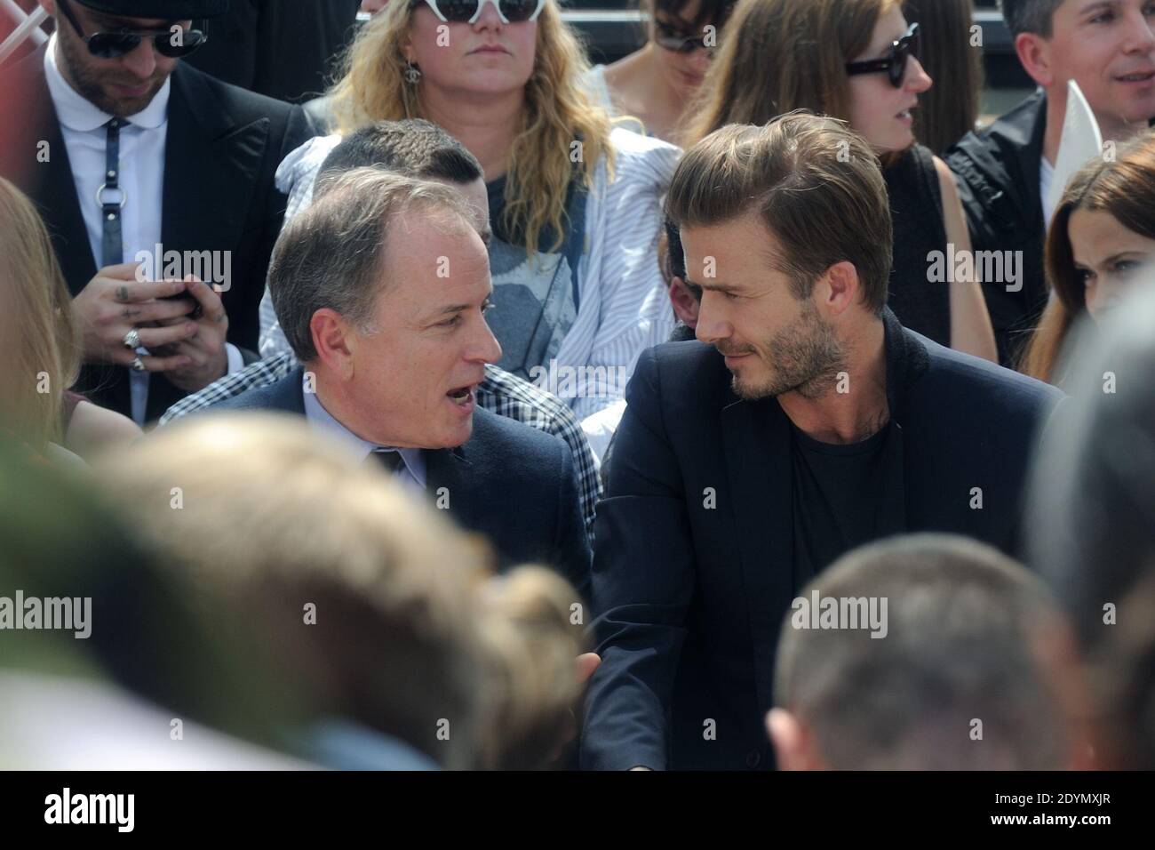 David Beckham attending Louis Vuitton fashion show in Paris, France on ...