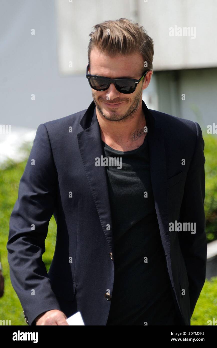 David Beckham attending Louis Vuitton fashion show in Paris, France on ...