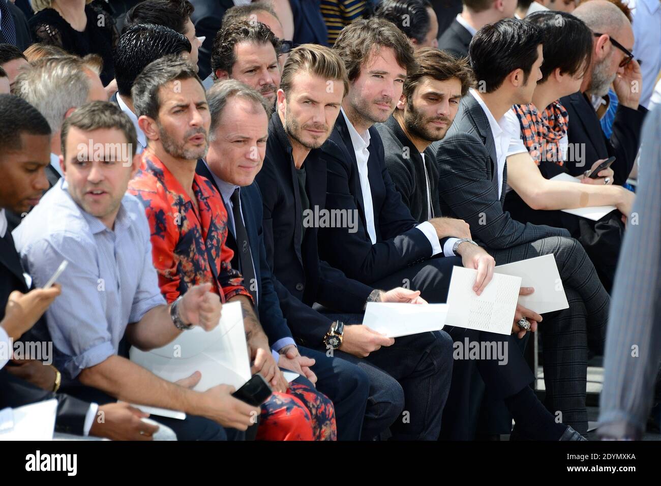 David Beckham attending Louis Vuitton Homme Spring-Summer 2014 Menswear ...