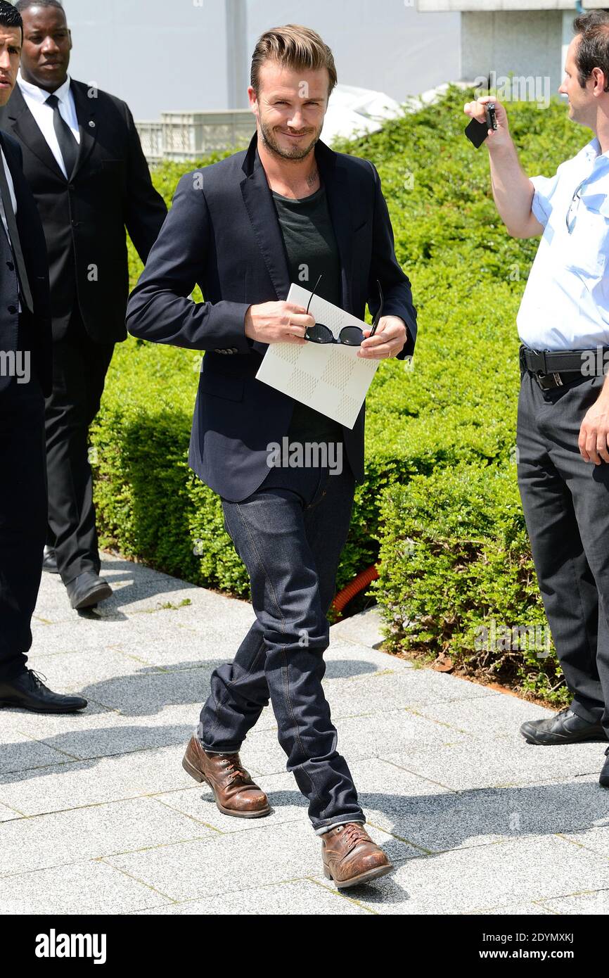 David Beckham attending Louis Vuitton Homme Spring-Summer 2014 Menswear ...