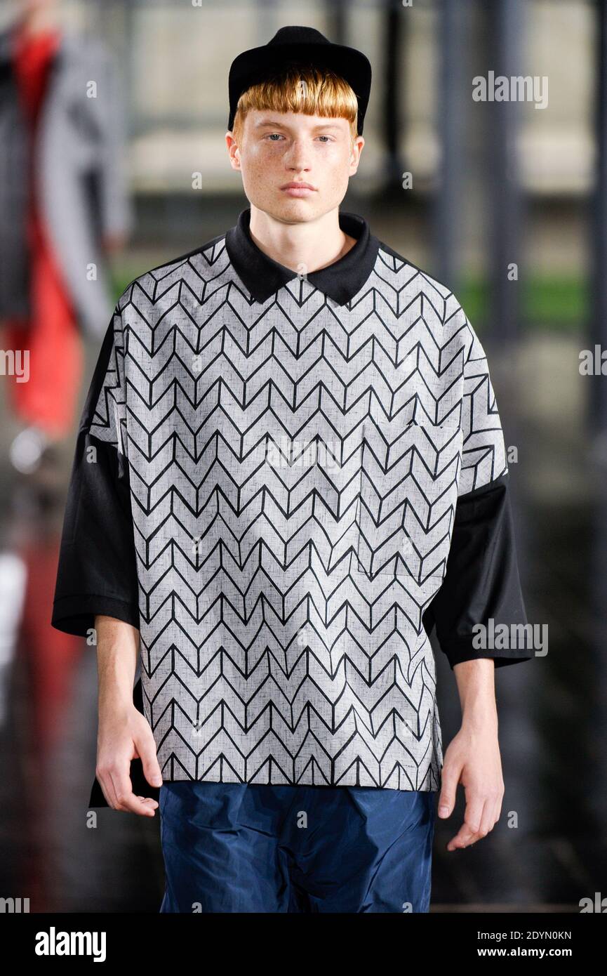 A model displays a creation by designer Bill Gaytten for John Galliano ...