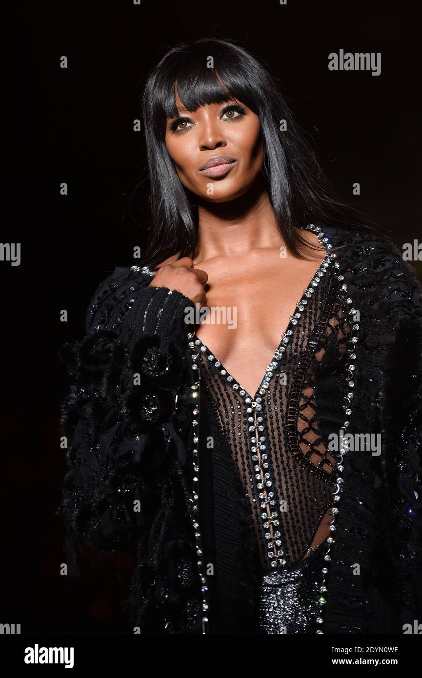 Naomi Campbell walks the runway during Versace Haute Couture Fall-Winter 2013-2014 fashion show ...