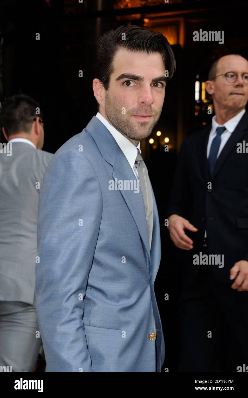 Zachary Quinto arriving at Versace Haute Couture Autumn-Winter 2013 ...