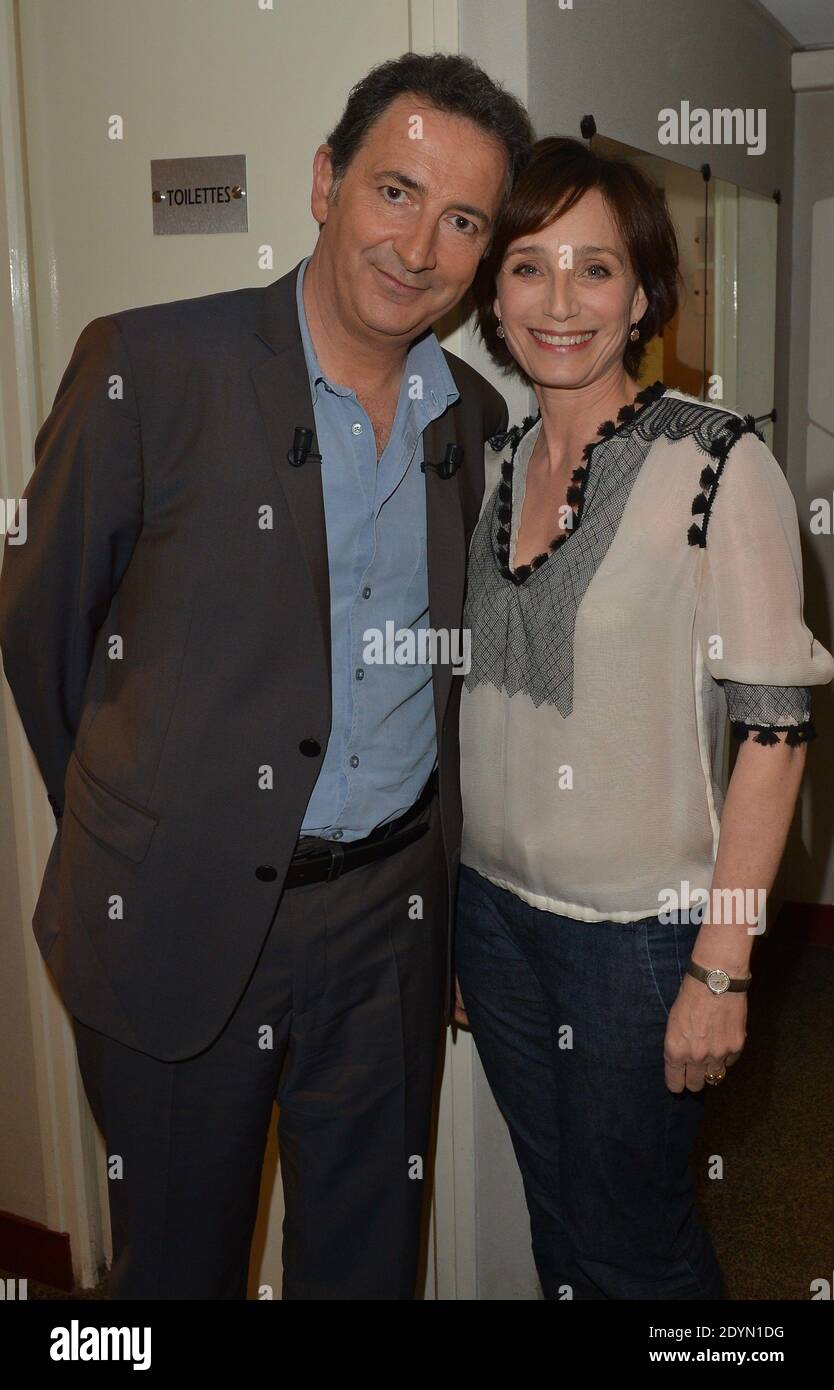 Francois Morel and Kristin Scott-Thomas at the taping of Vivement ...