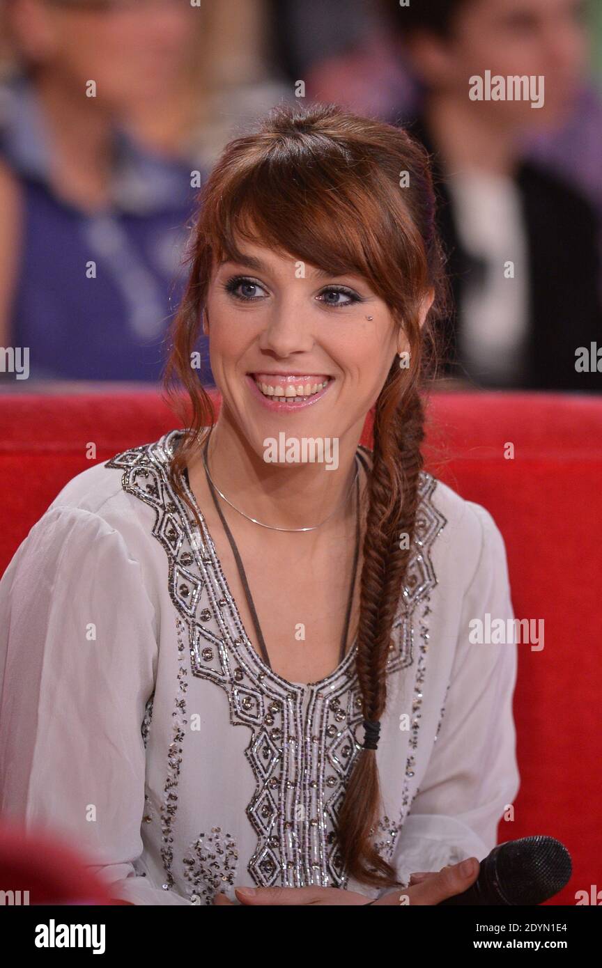 Singer Zaz at the taping of Vivement Dimanche on May 28, 2013 in Paris ...