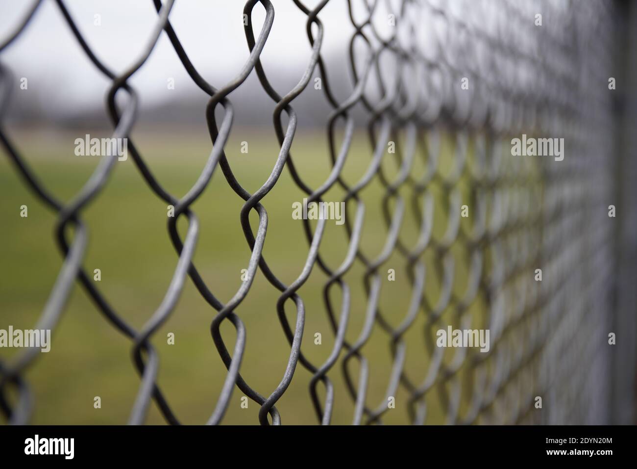 The Iron fence image of baseball field Stock Photo - Alamy