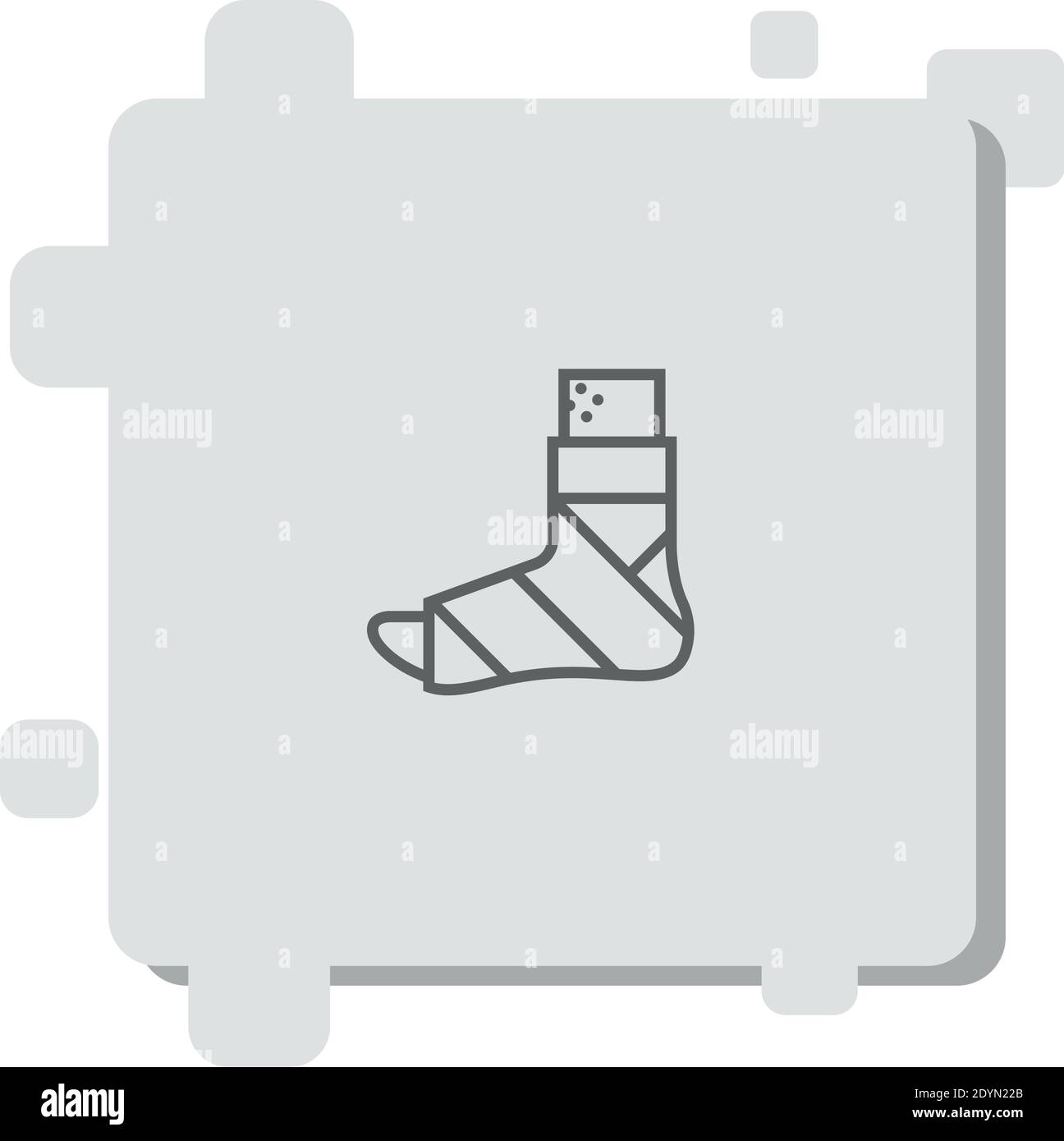 plastered foot vector icon modern simple vector illustration Stock Vector Image & Art - Alamy