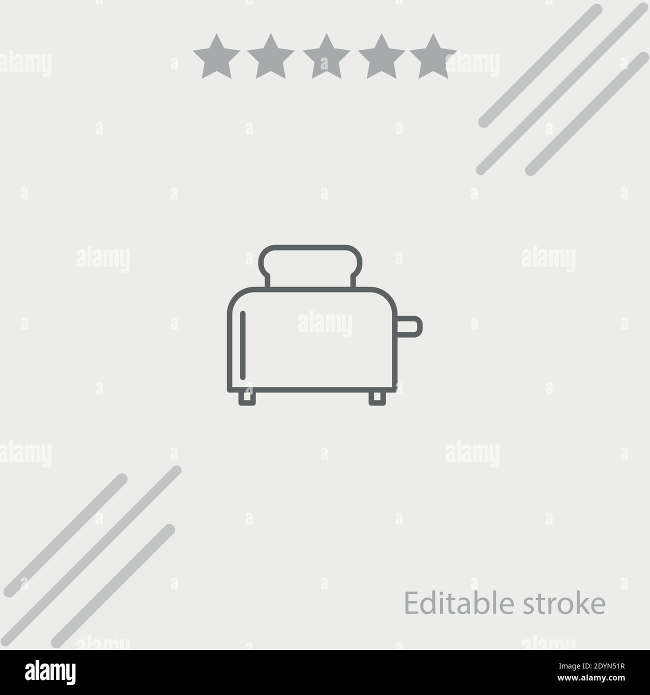 toaster with bread slice vector icon modern simple vector illustration ...