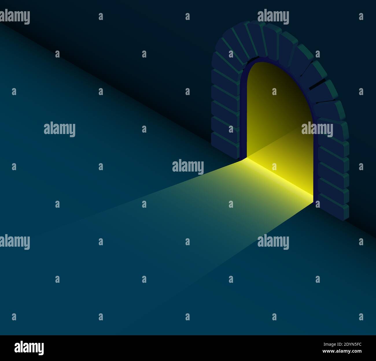 Light hallway arched Stock Vector Images - Alamy
