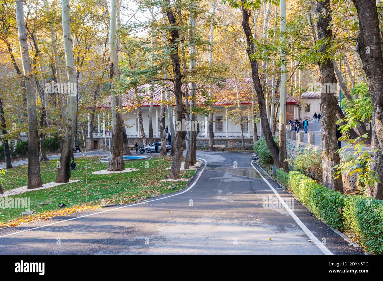 Iranian visitor visiting the Farshchian Museum Sa'dabad palace Complex ...