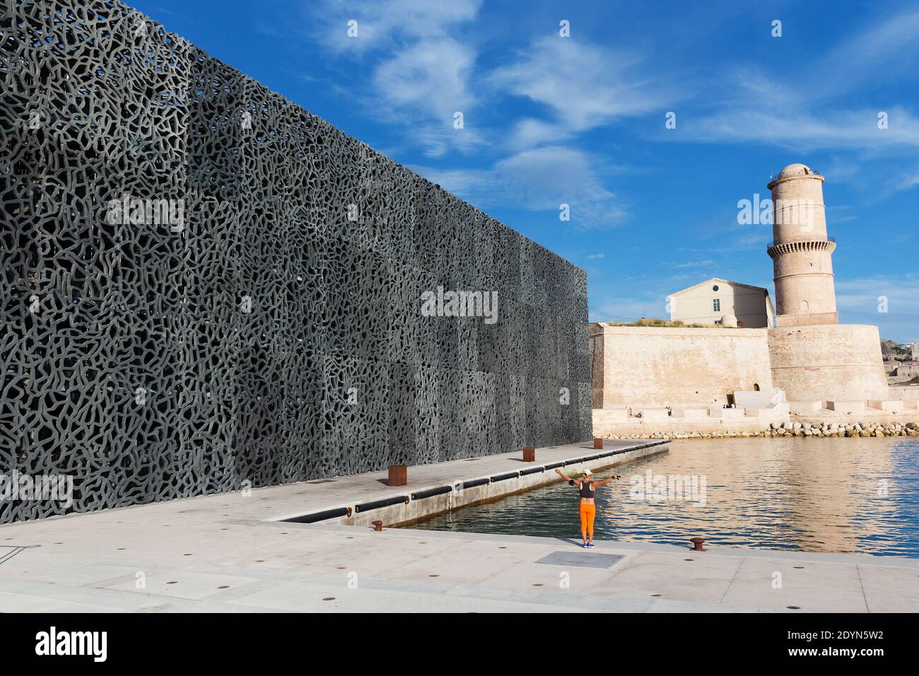 Marseille, France, MuCEM was designed by design by the architect Rudy ...