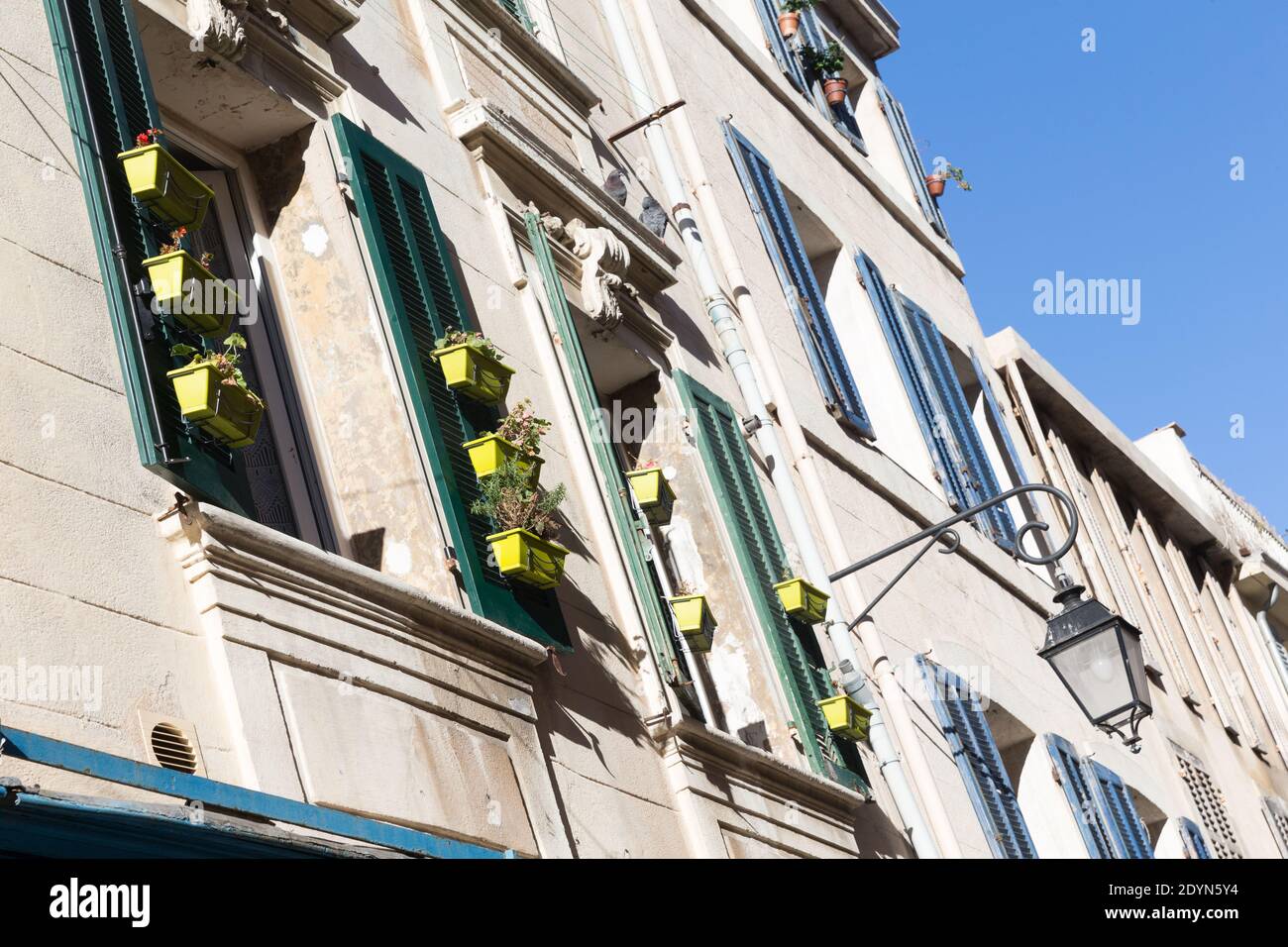 Marseille, France, Color washed Mediterranean style houses in the ...
