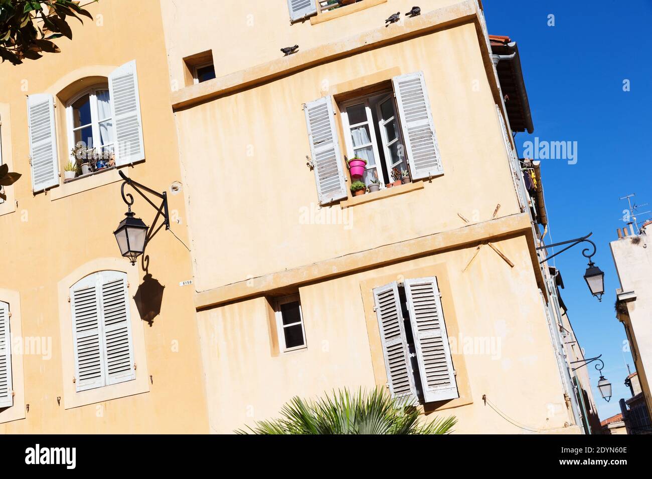 Marseille, France, Color washed Mediterranean style houses in the ...