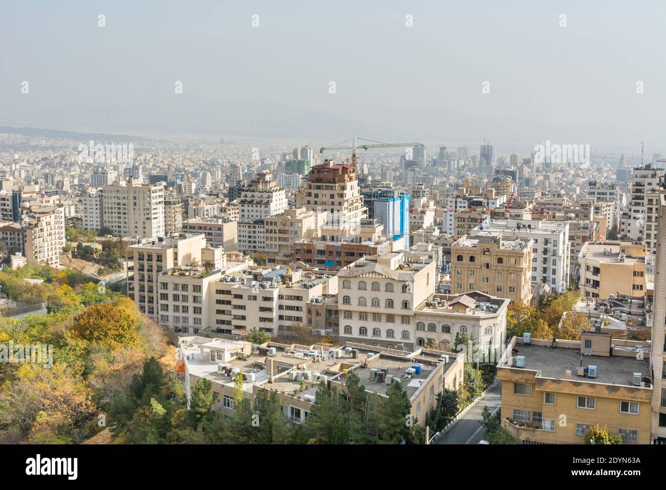 City view of Tehran City with modern buildings, Iran , view form ...