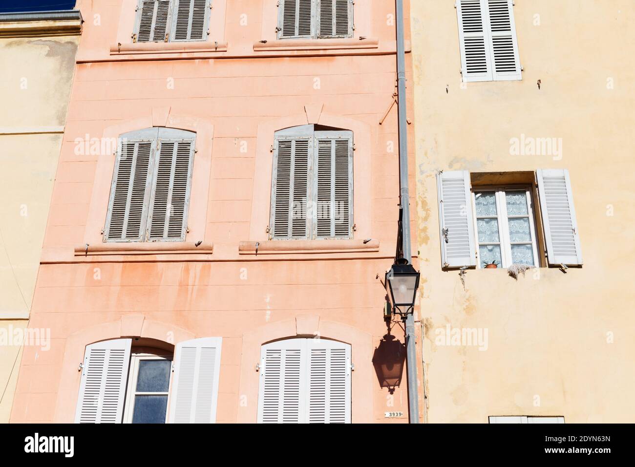 Marseille, France, Color washed Mediterranean style houses in the ...