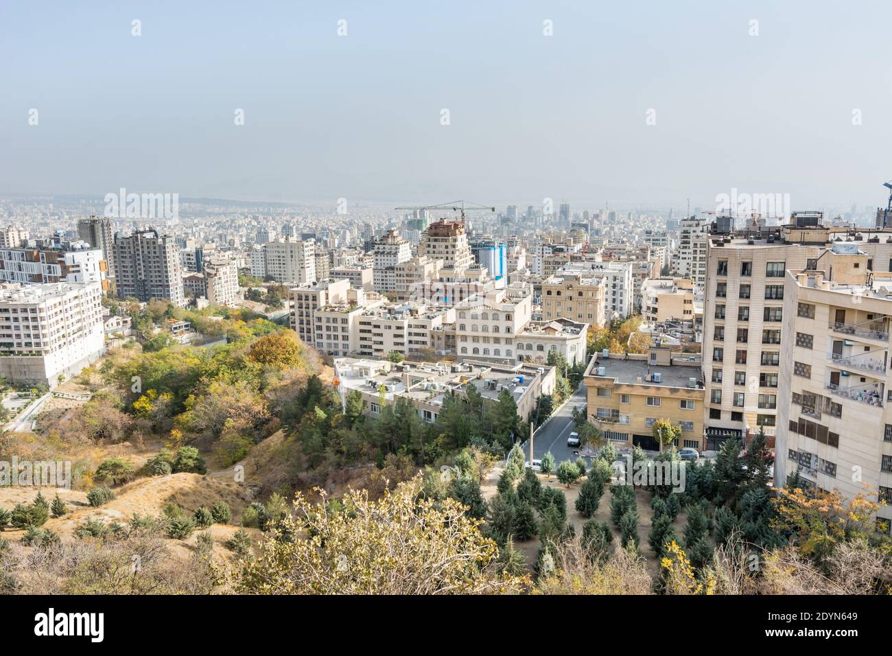 City view of Tehran City with modern buildings, Iran , view form ...