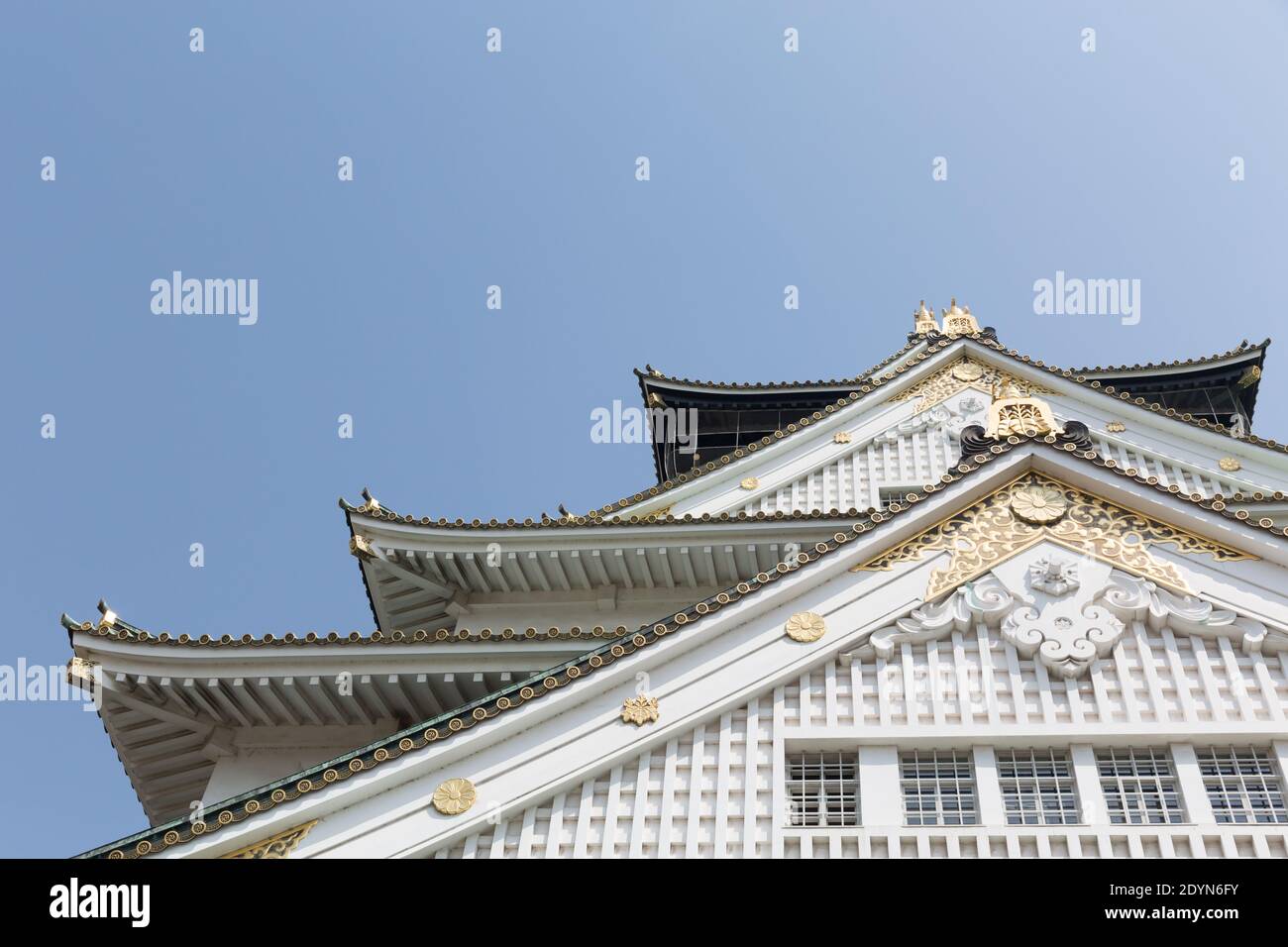 Detail of The Roof of Osaka Castle Stock Photo - Alamy