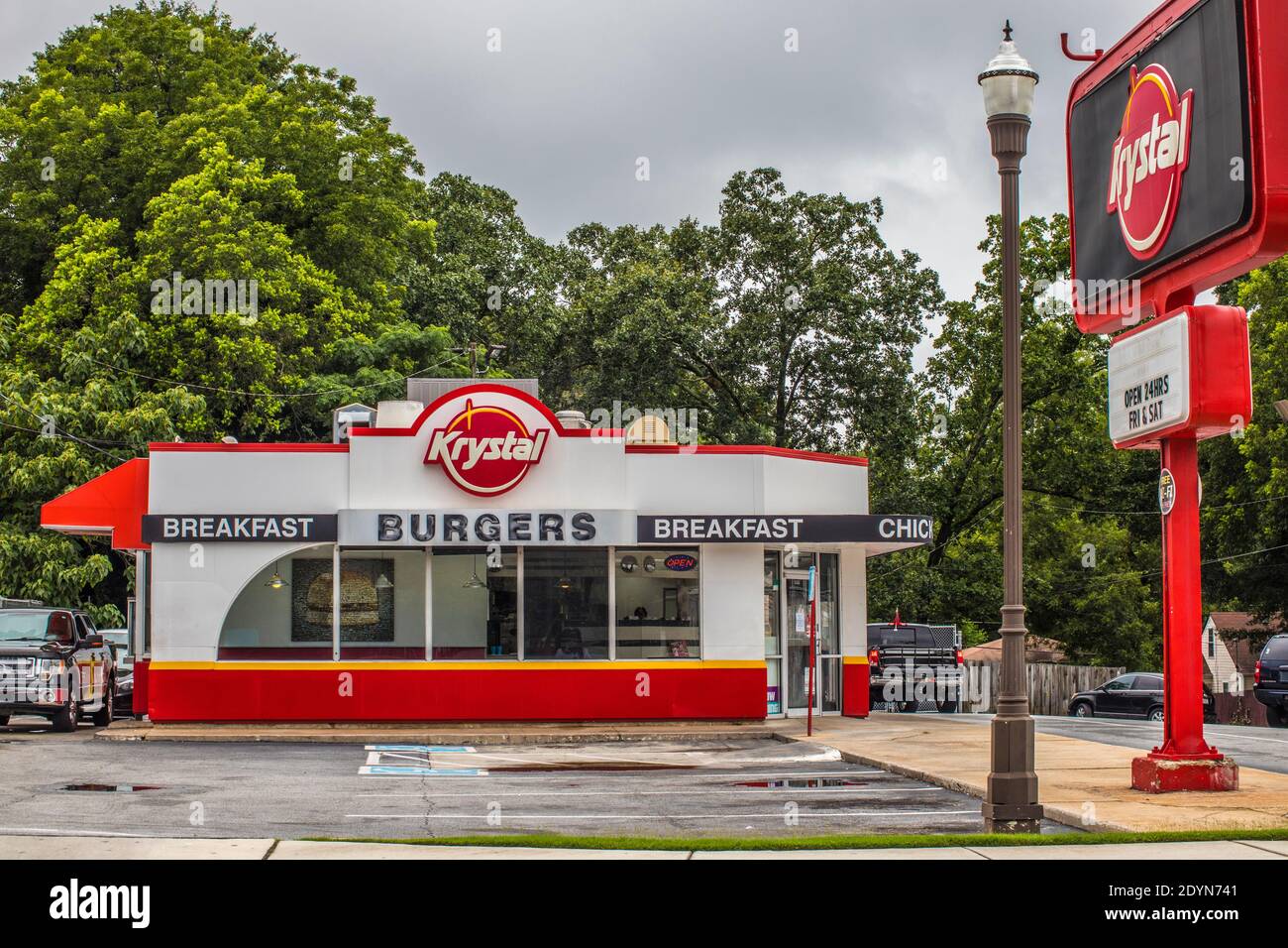 Decatur, Ga / USA - 07 07 20: View of Krystal Burgers restaurant on ...