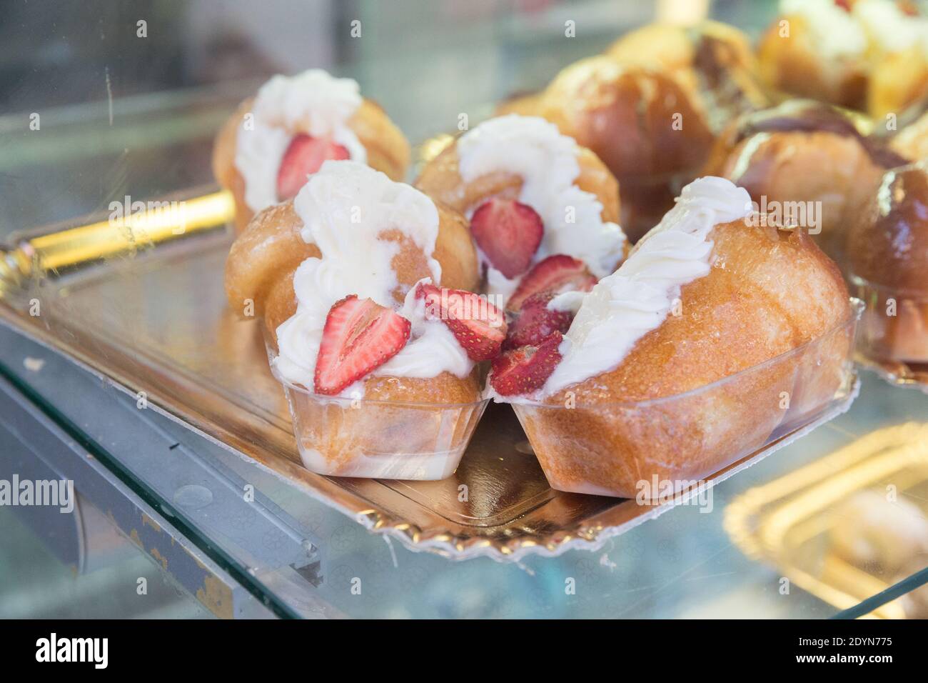 Naples, Italy Baba in a Pastry Display Case Stock Photo - Alamy
