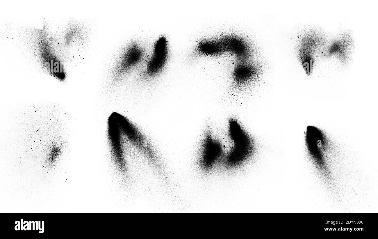 Beautiful black ink splash brush isolated on white background Stock ...