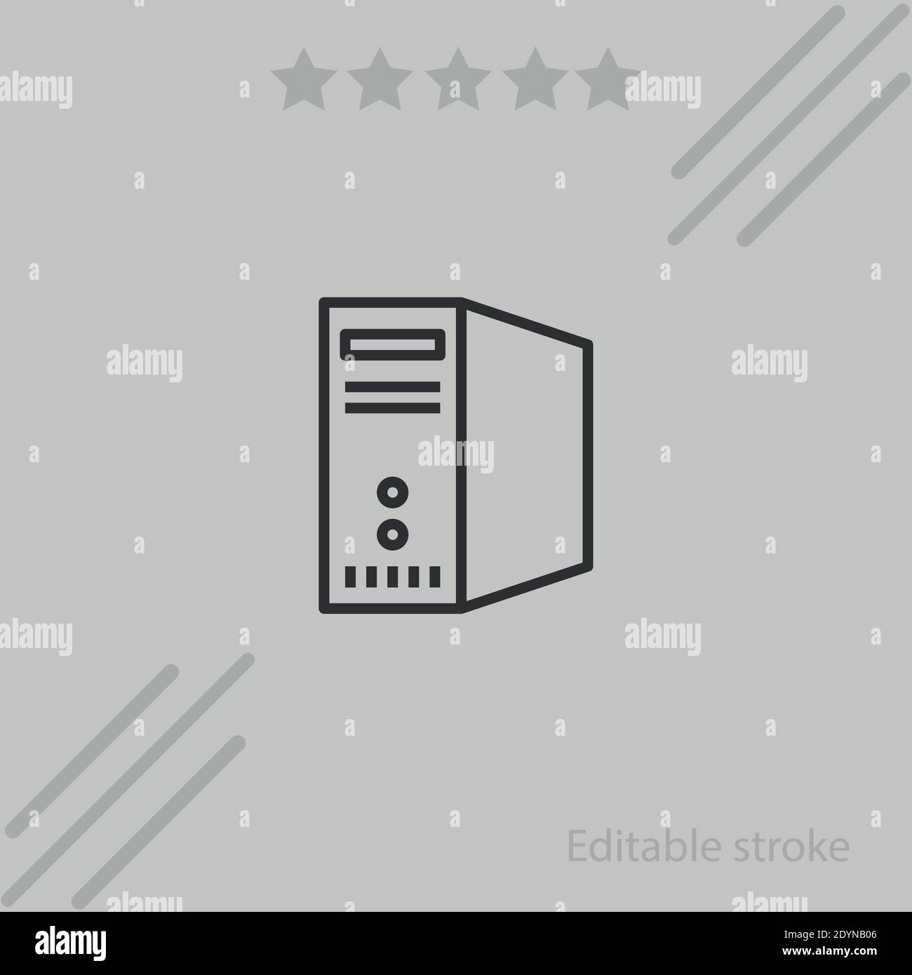 cpu tower vector icon modern simple vector illustration Stock Vector ...