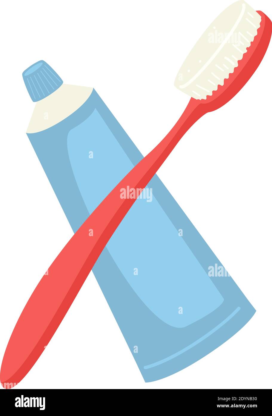 toothbrush and toothpaste vector clipart Stock Vector Image & Art - Alamy