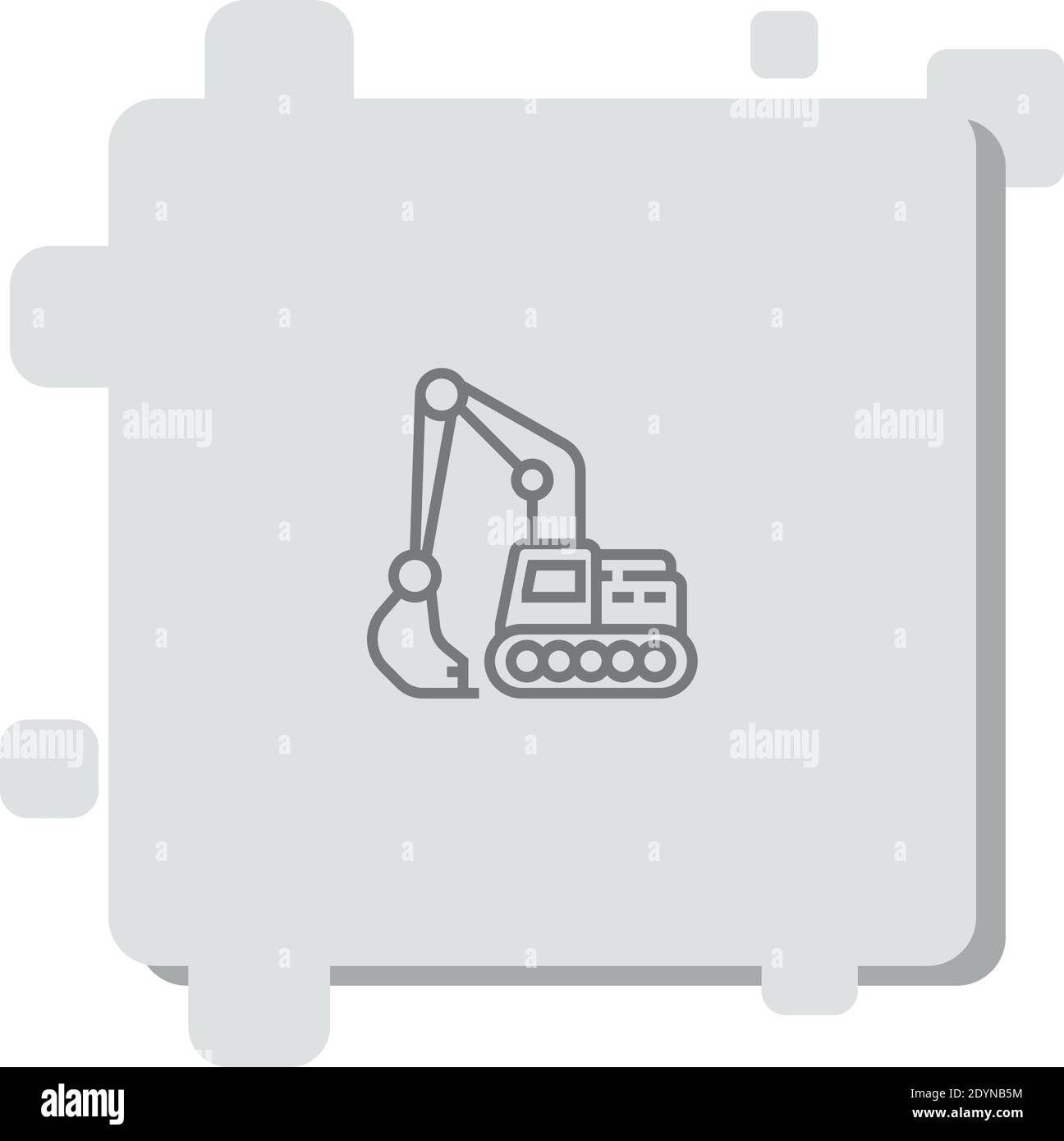 excavator vector icon modern simple vector illustration Stock Vector ...