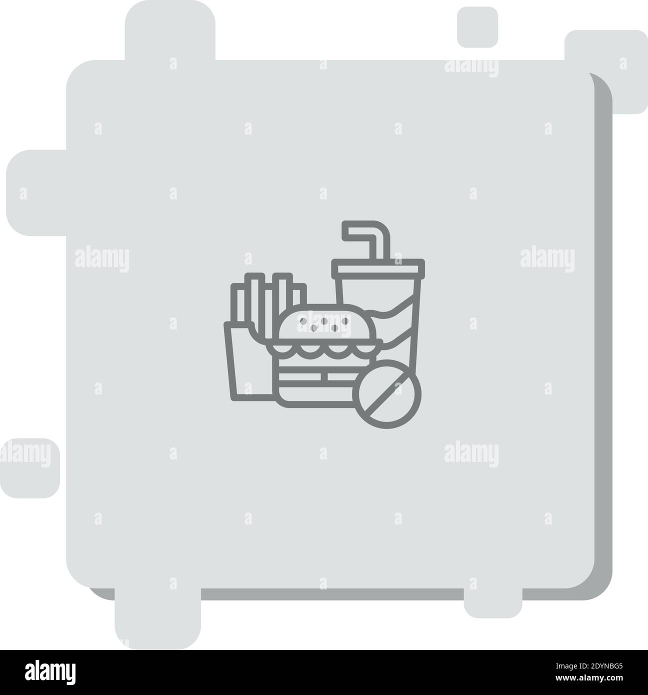 no fast food vector icon modern simple vector illustration Stock Vector ...