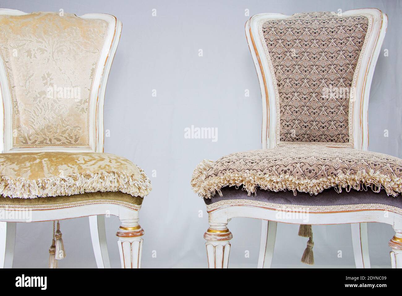 Wooden antique chair, retro style, light background Stock Photo - Alamy