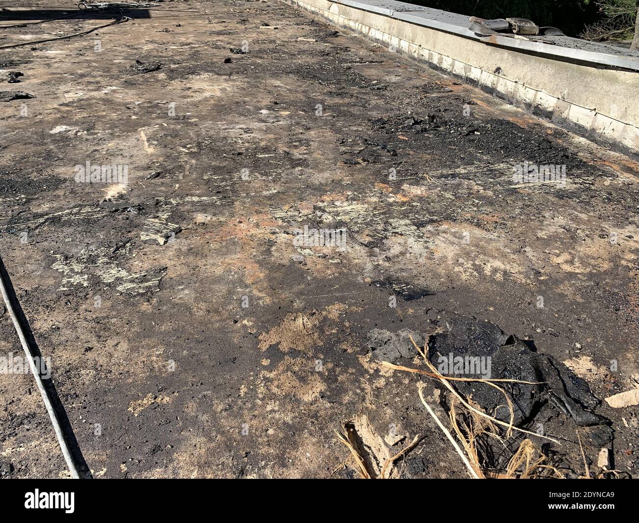 A closeup of a dirty abandoned concrete ground Stock Photo - Alamy