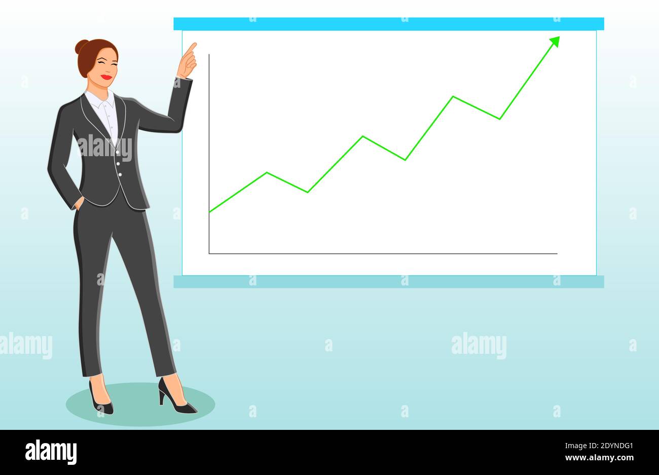 Business cartoon successful sales growth hi-res stock photography and ...