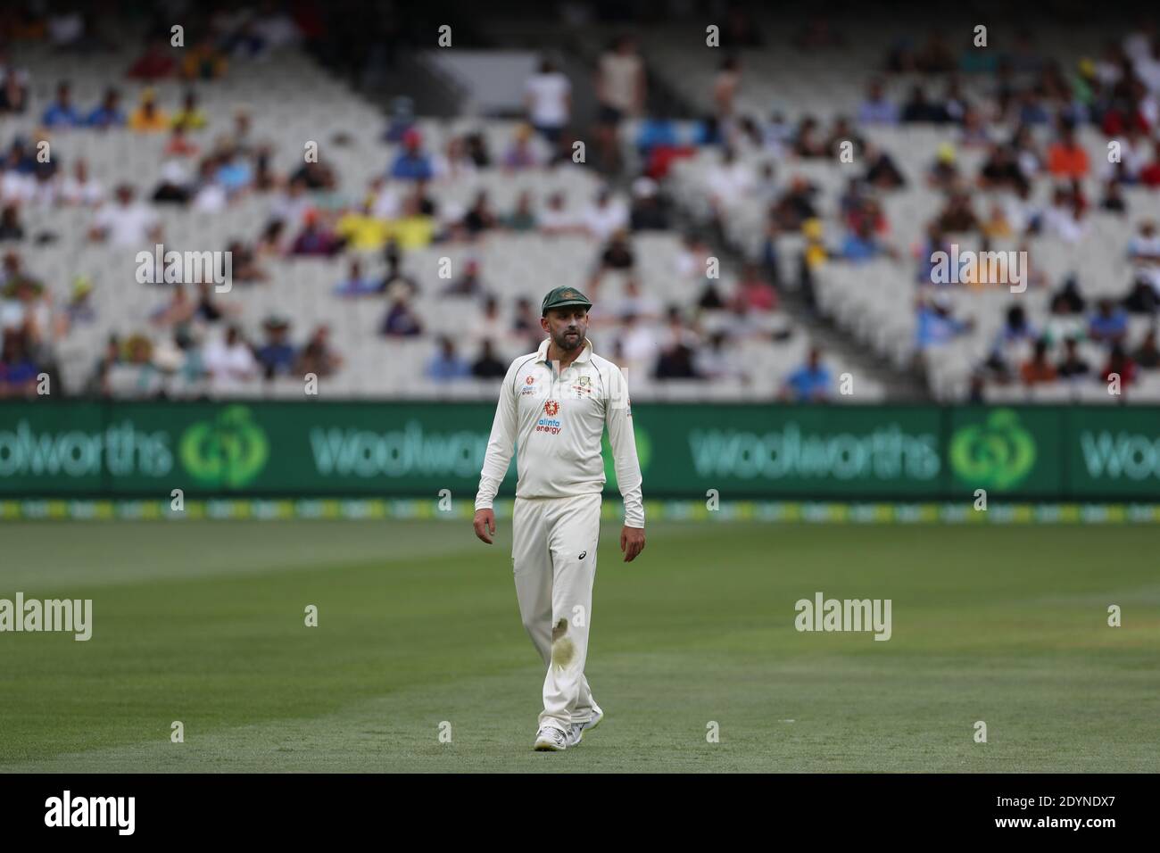 MELBOURNE, AUSTRALIA - DECEMBER 27 2020: Australian Bowler Nathan Lyon ...
